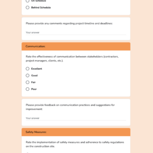 Free Construction Feedback Form Template in Google Forms
