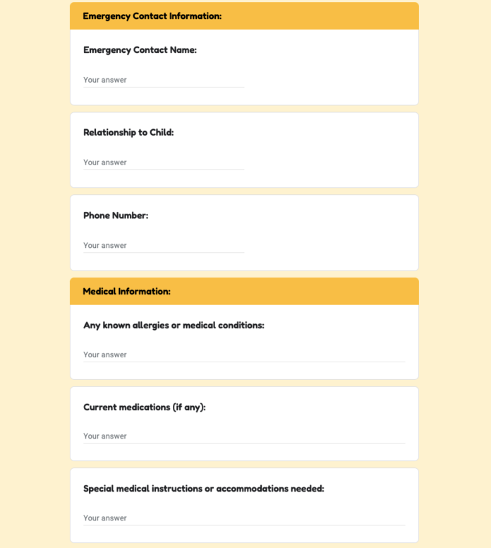 FREE Field Trip Consent Form, Template in PDF & Google Forms » GooForms