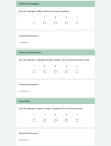 Free General Employee Performance Review Form Template in Google Forms
