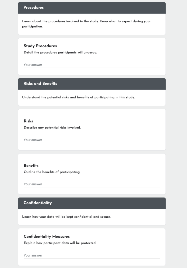 Free Informed Consent Form Template in Google Forms