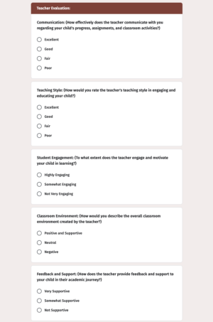 FREE Parent Feedback Form for Teacher, Template in PDF & Google Forms ...