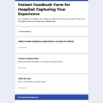 Free Patient Feedback Form for Hospital Template in Google Forms