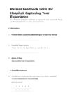 Free Patient Feedback Form for Hospital Template in Google Forms