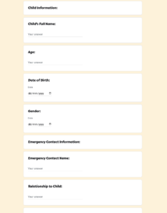 FREE Summer Camp Consent Form, Template in PDF & Google Forms GooForms
