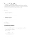 Free Teacher Feedback Form Template in Google Forms